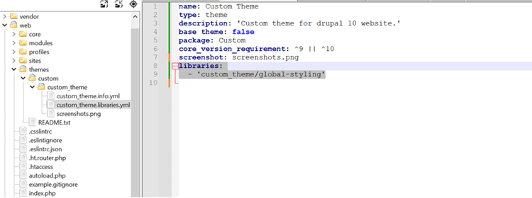 Custom theming in Drupal 10