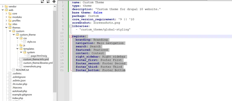 Custom theming in Drupal 10